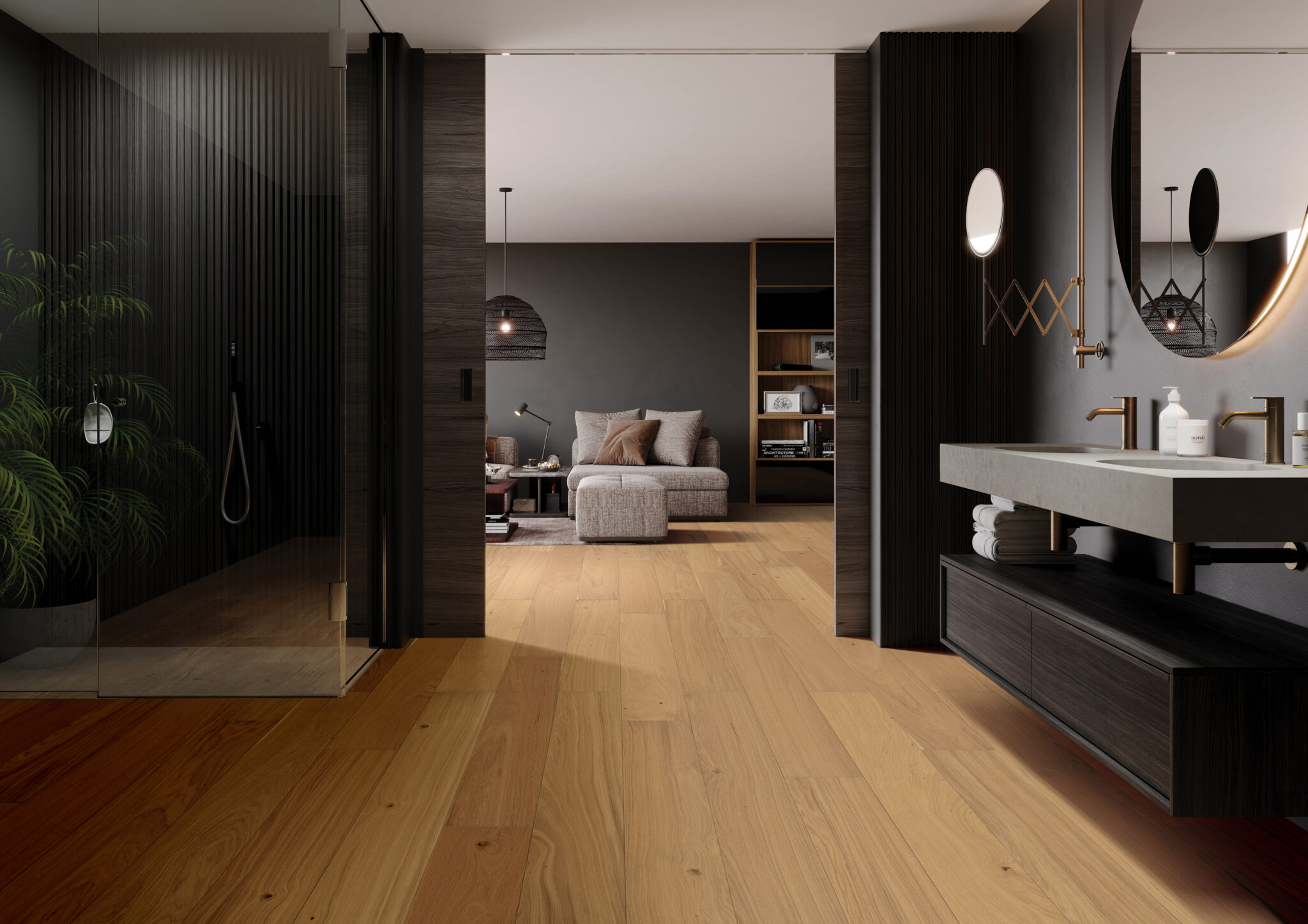 Installation of hybrid floor without integrated underlay | Barlinek